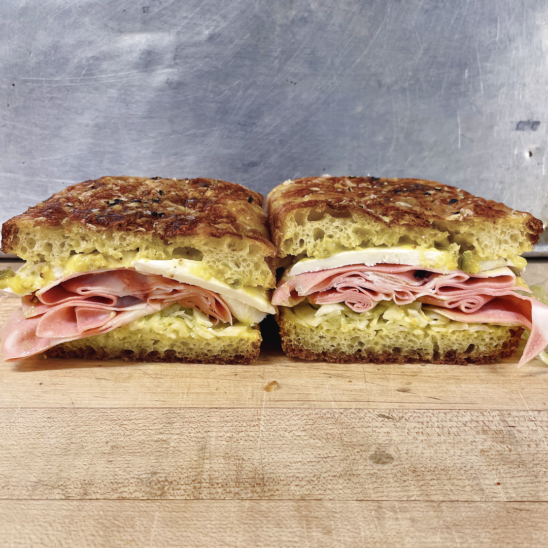 The Ultimate Mortadella Focaccia Sandwich by Travis Passerotti – Biite
